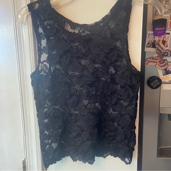 Vintage | Tops | Vintage 9s Sheer Lace Tank | Poshmark
